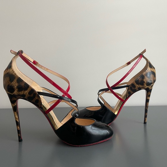 Shoes | Christian Louboutin Soustelissimo 10 Patent Leopard | Poshmark